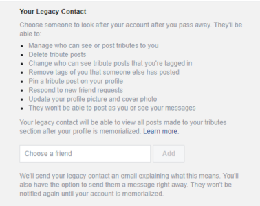Should Your Customers Assign a Legacy Contact for Facebook Accounts?